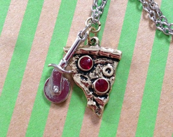 Pizza necklace | Etsy