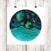 The Libra Constellation above the ocean waves print Instant