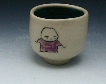 Art Nouveau Sgraffito Whale Tail Bowl with Rich by MudlarkPottery