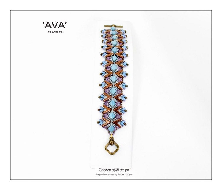 AVA bracelet pattern made with AVA beads Silky beads O