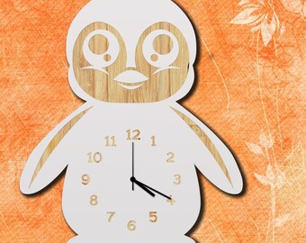 Penguin clock | Etsy
