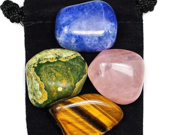 LIFE PATH PURPOSE Tumbled Crystal Healing Set 4 Gemstones