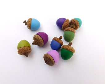 Unique colorful acorns related items | Etsy