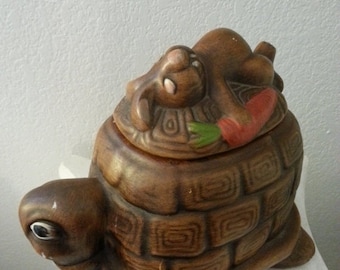 Turtle cookie jar | Etsy