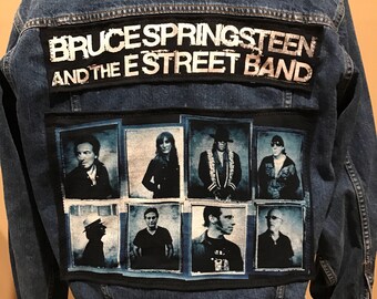 Upcycled denim jacket | Etsy