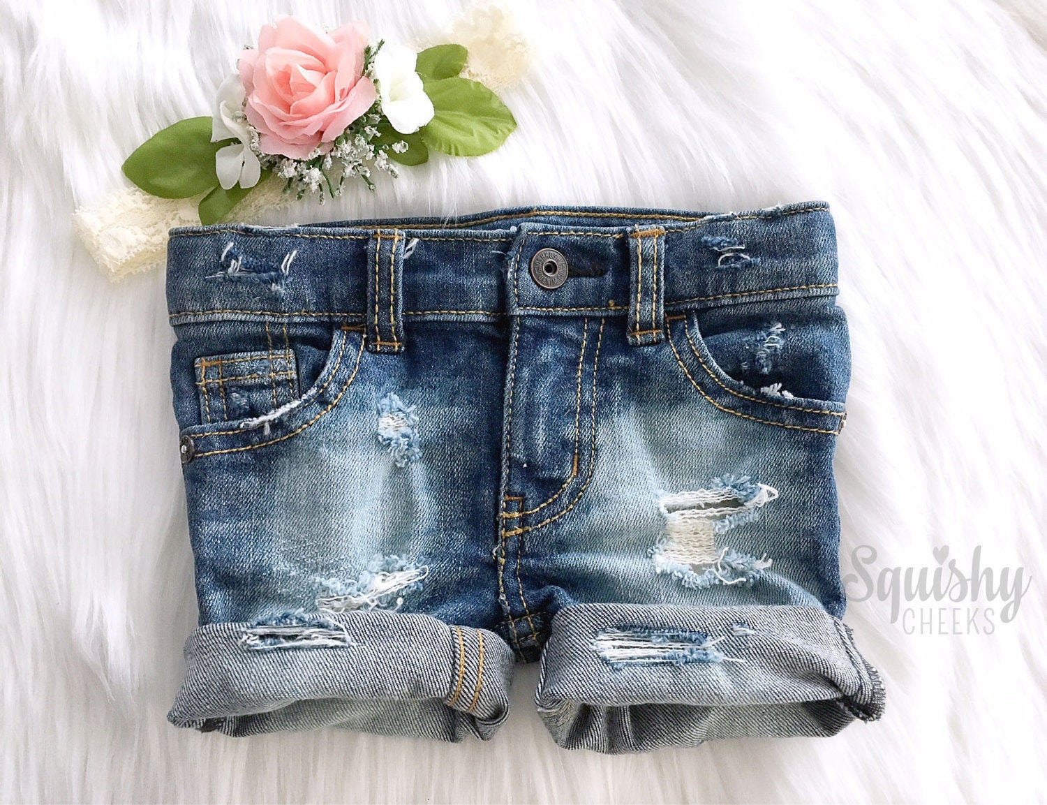 Girls Distressed Denim Shorts Baby Girl Shorts Jean Shorts