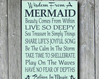 Mermaid poem | Etsy