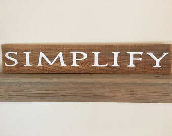 Simplify sign | Etsy