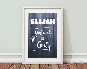Elijah name | Etsy