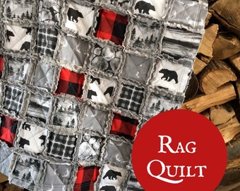 Bear rag quilt | Etsy