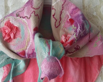 Nuno felt scarf | Etsy