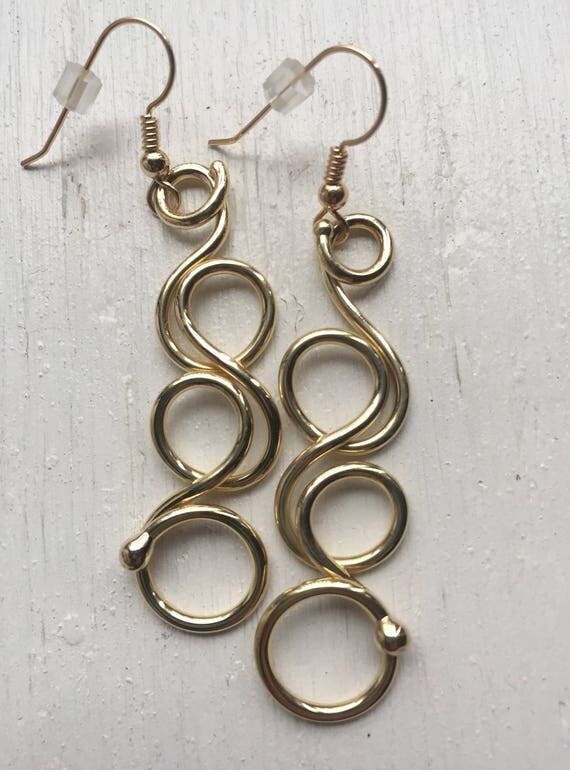 Triple Loop Earrings: Bronze