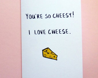 Cheesy love card | Etsy