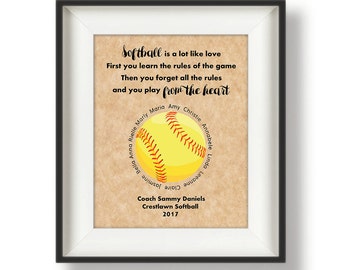 Softball thank you | Etsy