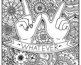 Hand Drawn Coloring Pages by DoodlePoppit on Etsy