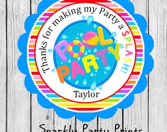 Pool party favor tag | Etsy