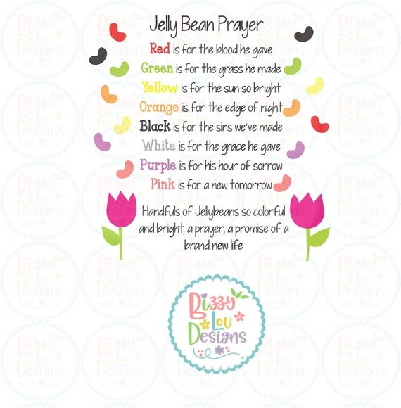 Jellybean prayer SVG DXF EPS easter cut file jelly bean svg