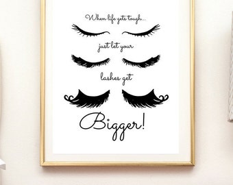 Lashes printable | Etsy