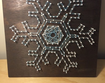 Snowflake string art | Etsy