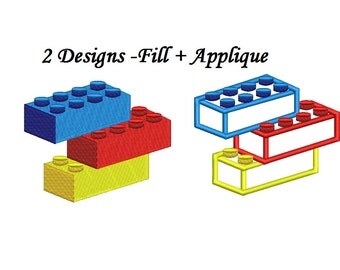 Lego applique design | Etsy
