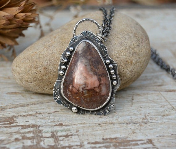 Wild Horse Magnesite Necklace Brown Cream Whimsical Stone wild-horse-magnesite-necklace-brown-cream-whimsical-stone