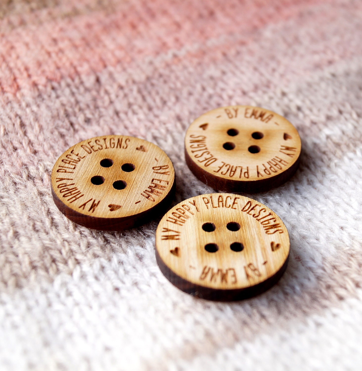 Wooden buttons custom personalized wood buttons engraved