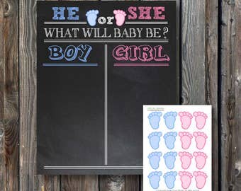 Gender guess sign | Etsy