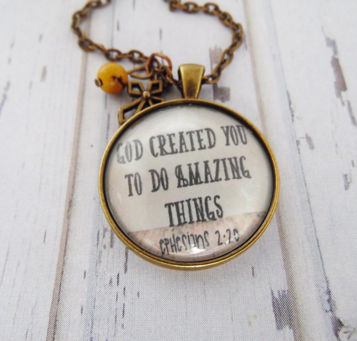 God Created You To Do Amazing Things Necklace Encouragement