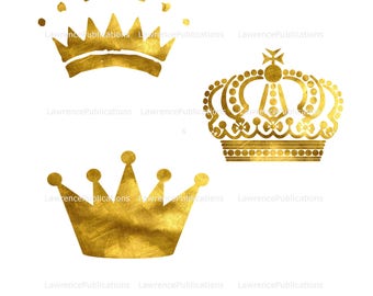 Gold crown clipart | Etsy