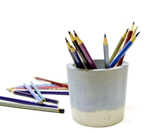 Concrete Pencil Holder Planter for Succulent Grey by BetonDeko