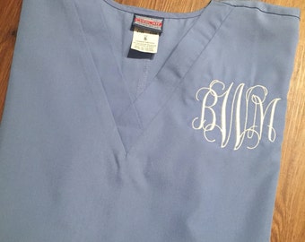 Monogrammed scrubs | Etsy