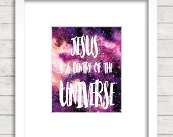 Bible Print / Scripture Poster / Christian Let us Run with