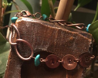 Items similar to Handstamped Copper Quotation Necklace on Etsy