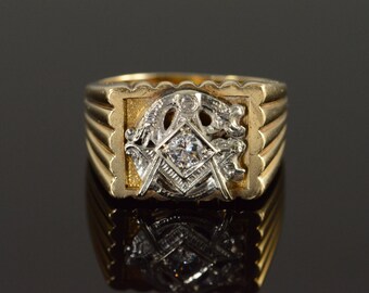 Vintage masonic ring | Etsy