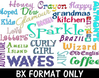 Embroidery fonts | Etsy