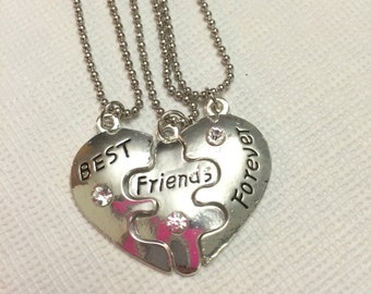 Items similar to Friendship Key and Lock Necklaces, Best Friend ...