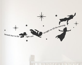 Peter pan wall decal | Etsy