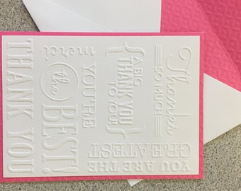 Embossed thank you | Etsy