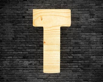 Wooden letter t | Etsy