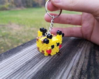 Perler bead keychain | Etsy