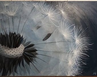 Dandelion painting | Etsy
