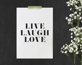 Live laugh love | Etsy