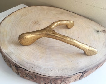 Gold wishbone | Etsy