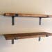 Pipe Hangers for Industrial Floating Shelves Blind Wood Shelf