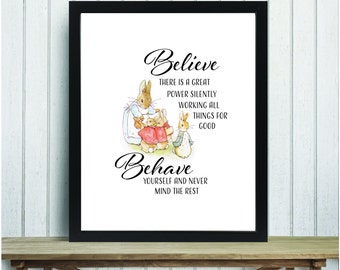 Peter rabbit quote | Etsy