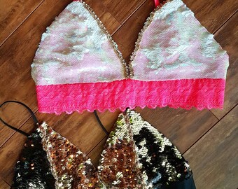 Sequin bra | Etsy