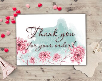 Thank for your purchase card Thank you for your order note