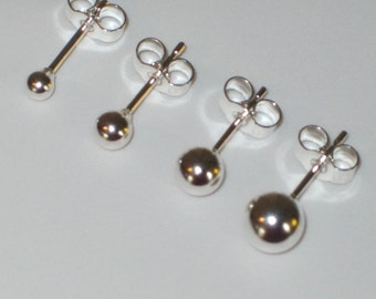 3mm stud earrings | Etsy