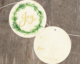 Round gift tags | Etsy