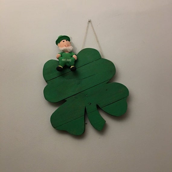 Shamrock Decor-Wooden Shamrock-Rustic Reclaimed Pallet Wooden